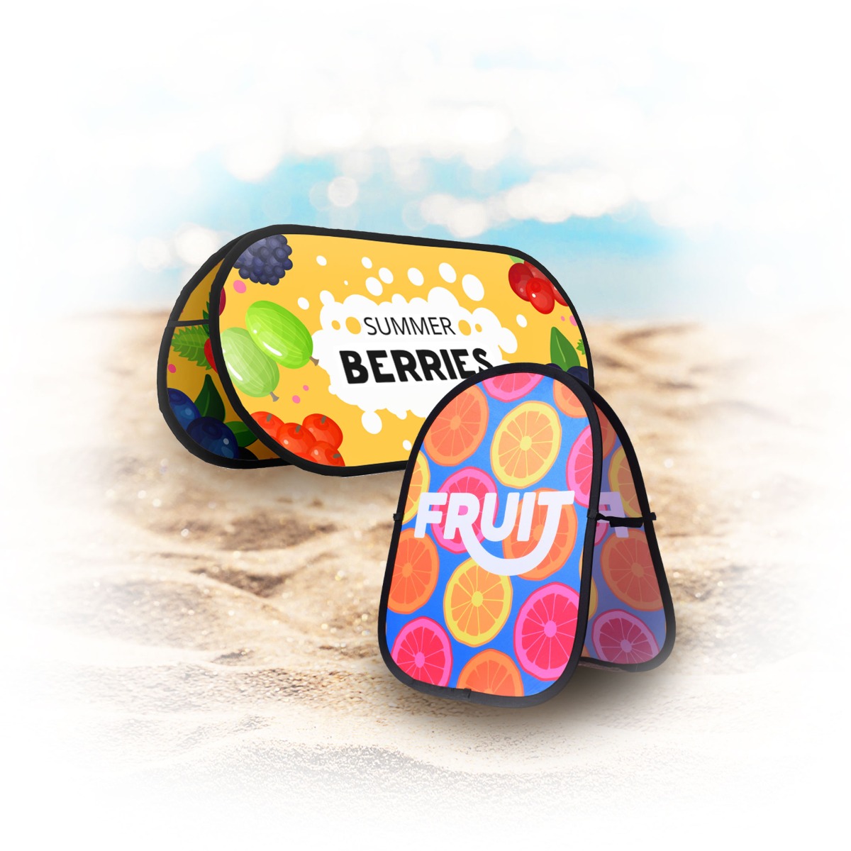Pop-Up Banner A-Frame bedrukken | Beach banner full colour | Promofit.nl