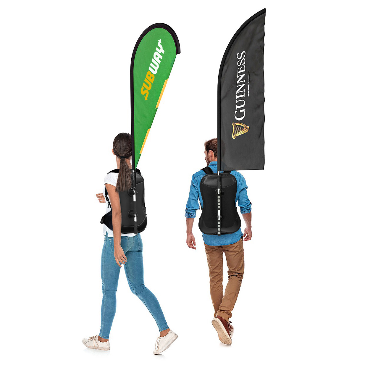 Beachflag Backpack - Val op met een beachvlag op je rug | Promofit.nl