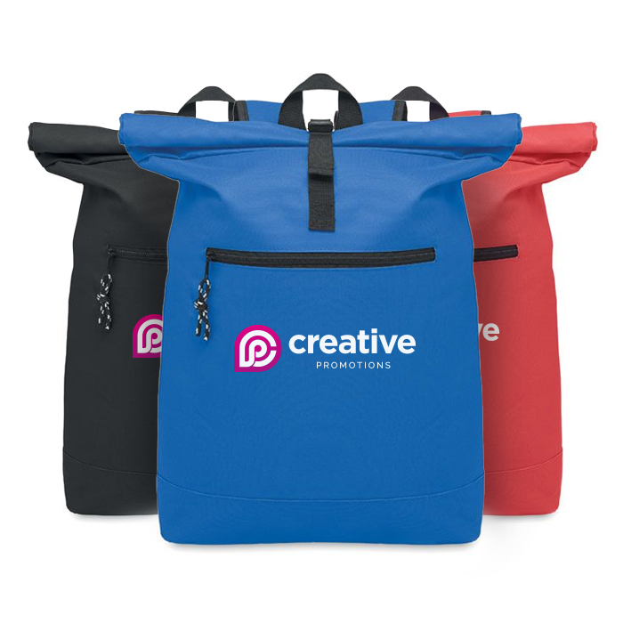 IREA 600D polyester rolltop rugzak bedrukken, vanaf 10 stuks | Promofit.nl
