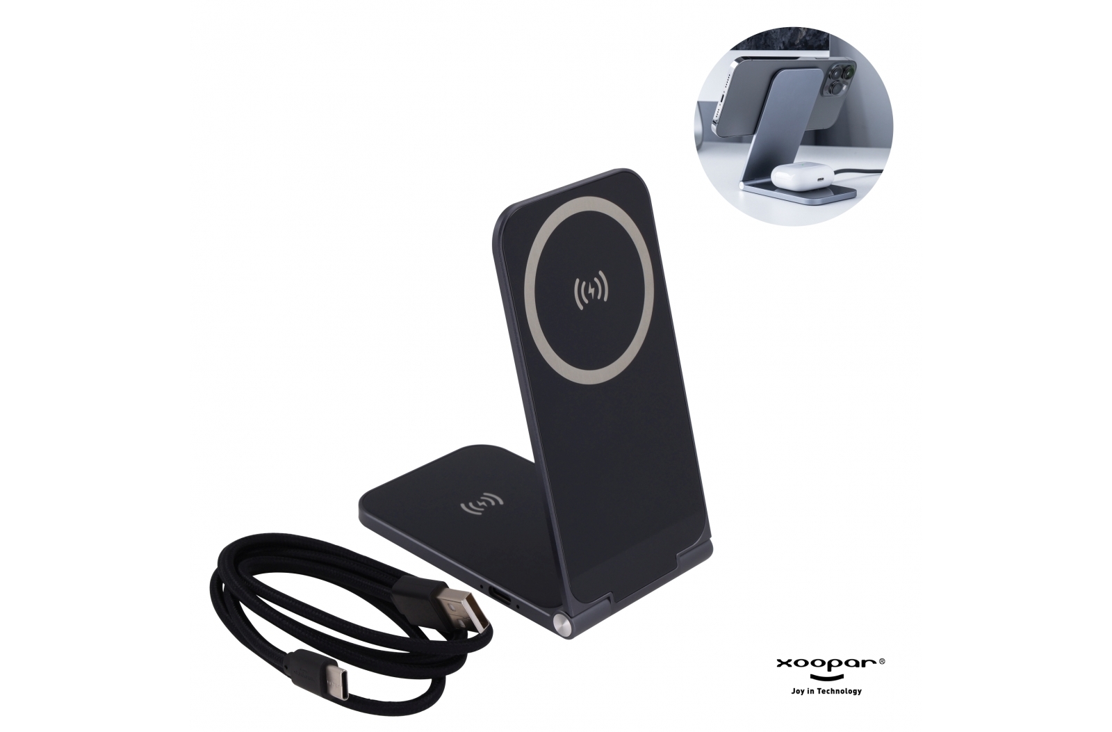 [Uitverkocht] 2255 | Xoopar Zero 2 in 1 Wireless Charger bedrukken ...