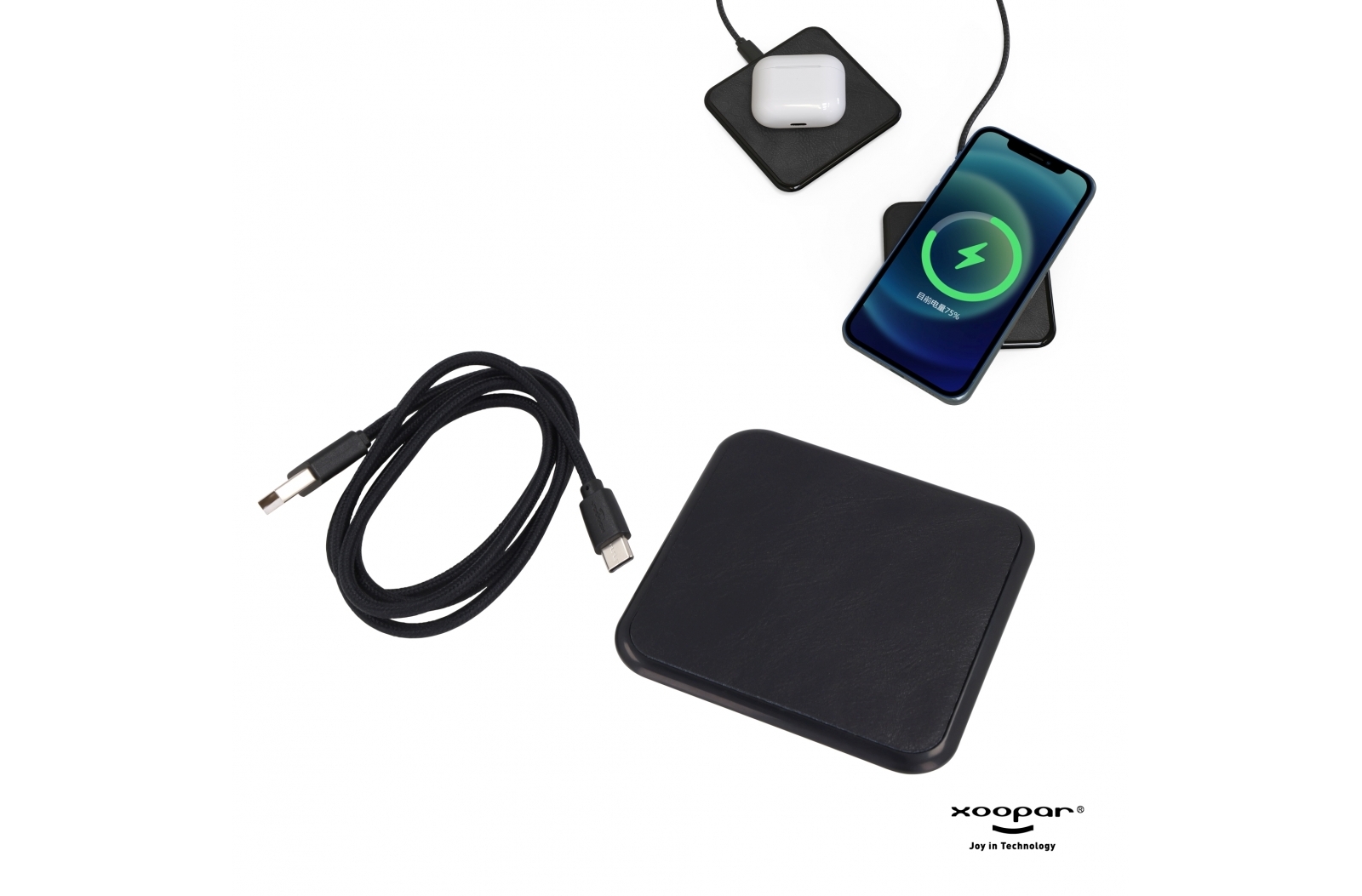 2259 | Xoopar Iné Wireless Fast Charger - Recycled Leather 15W ...