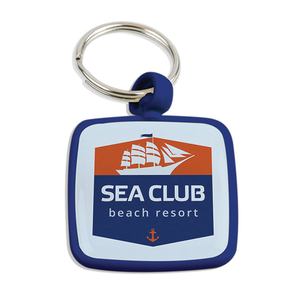 Key Ring Square Full-colour Sleutelhanger | Promofit.nl