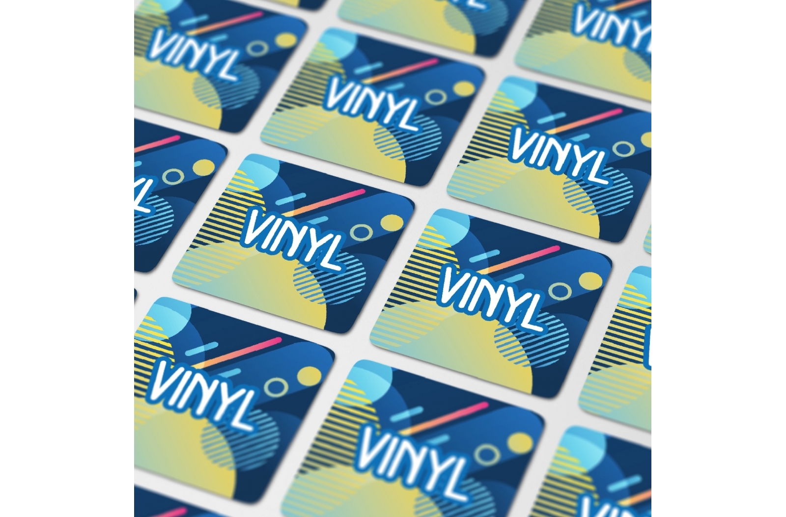 Vinyl Sticker Vierkant 40x40mm bedrukken, vanaf 50 stuks | Promofit.nl