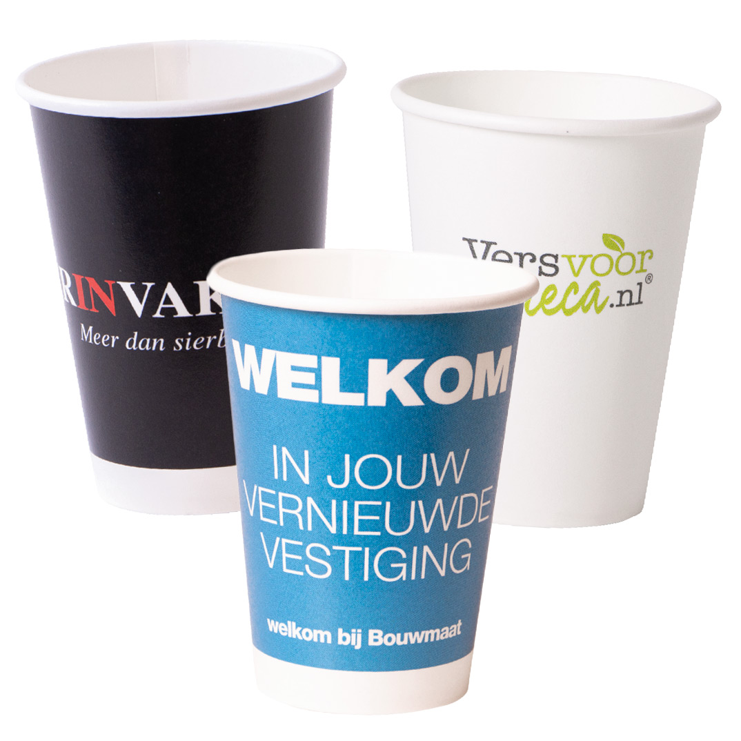 Papieren bekers bedrukken met uw logo | Promofit.nl