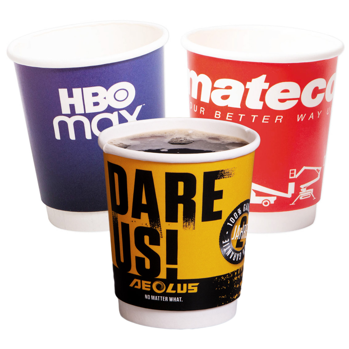 Kartonnen bekers bedrukken, dubbelwandig 220 ml / 8 Oz | Expofit.nl